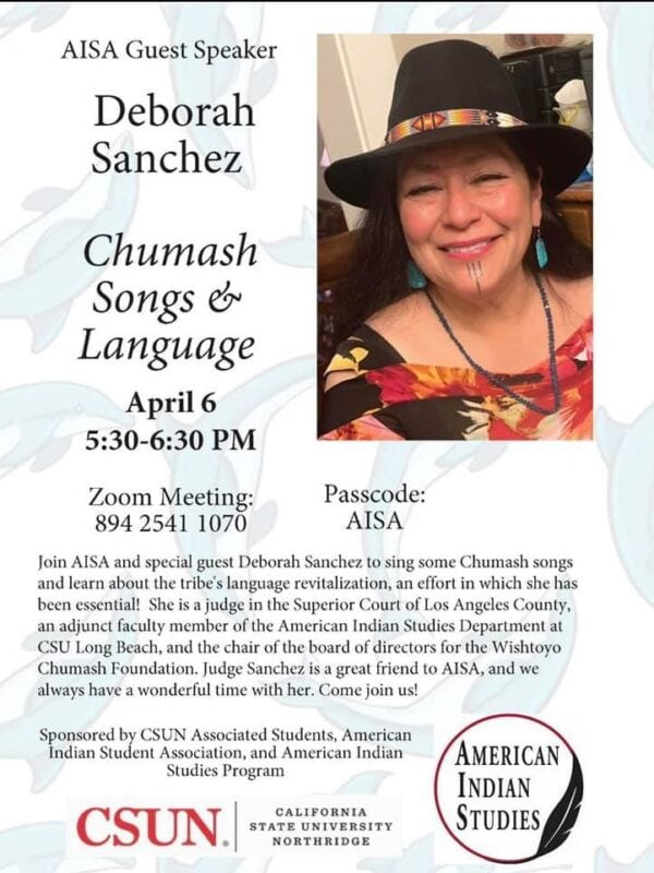 Chumash Songs & Language with Deborah Sanchez – News from Native California