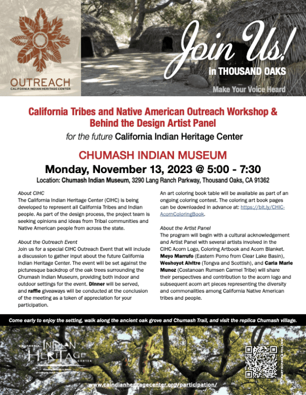 California Tribes and Native American Outreach Workshop & Behind the ...